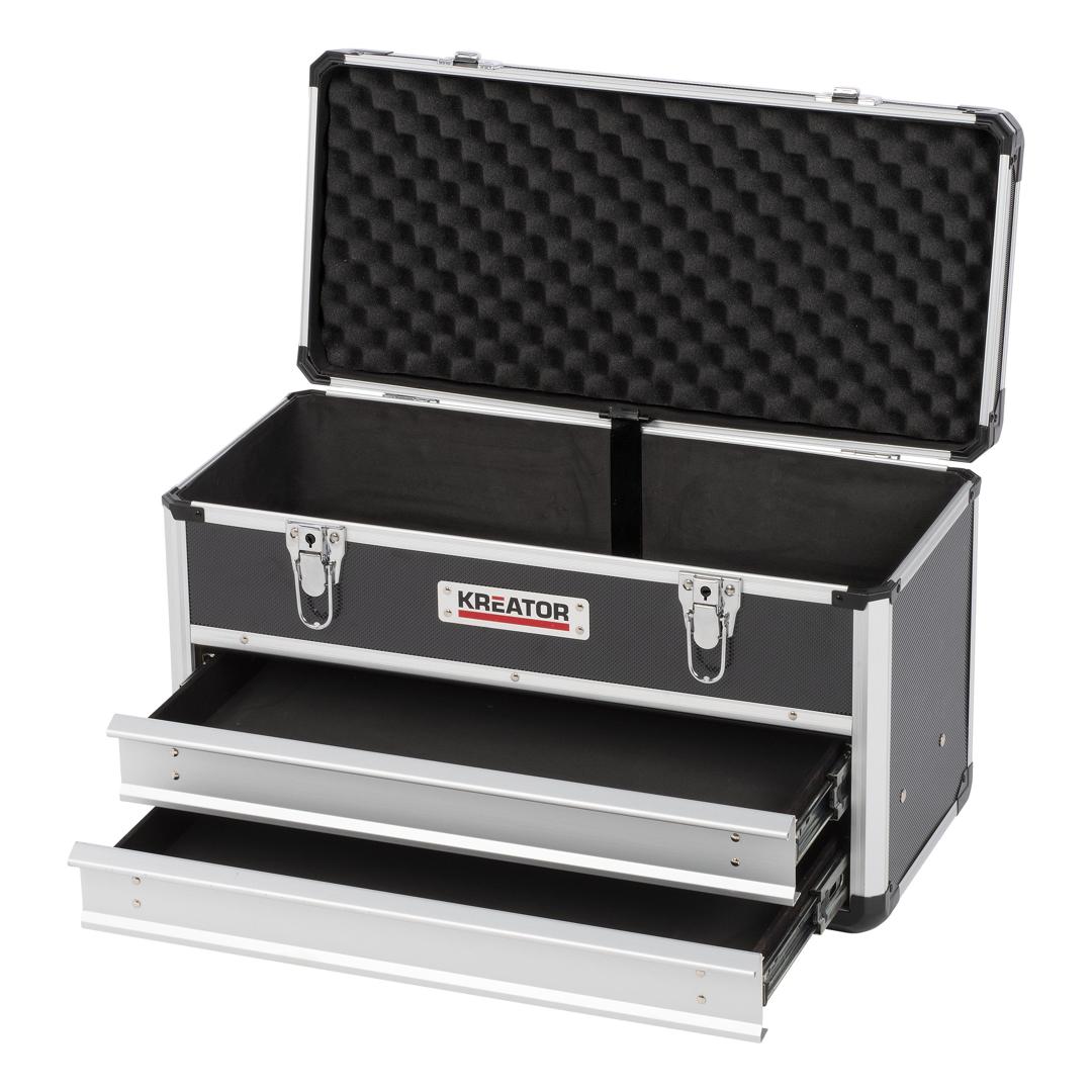 Kreator - KRT640602B - Alu case with drawers - 523x305x240mm - 2 drawers - Varo