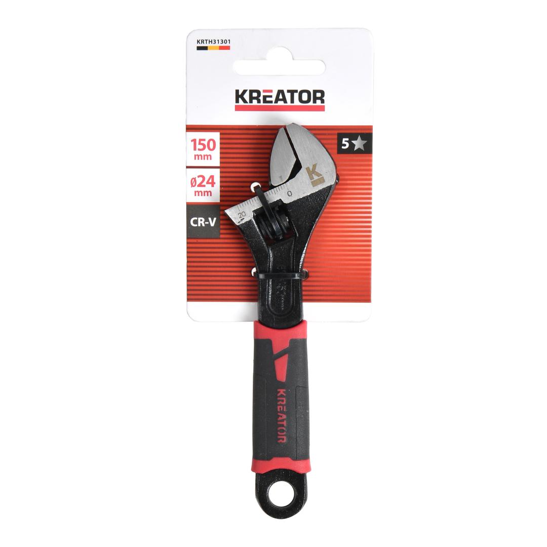 Kreator - KRTH31301 - Adjustable wrench - 150mm - high quality - Varo