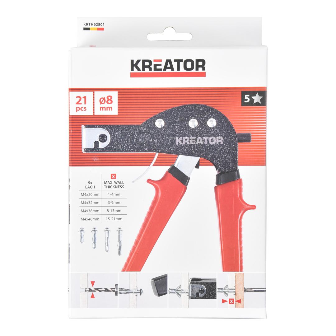 Kreator - KRTH62801 - Wall anchor setting tool - 21 pcs - Varo