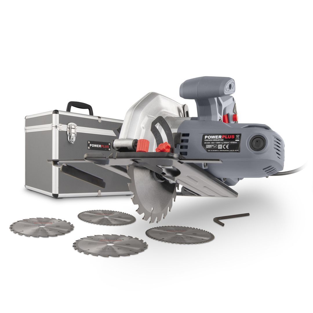 Powerplus - POWESET4 - Circular saw - 1200W Ø 185mm - 4 acc. - Varo