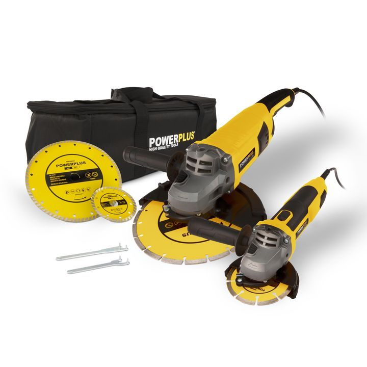 Powerplus - POWX06250 - Angle grinder - set 2000W Ø 230mm + 750W Ø ...