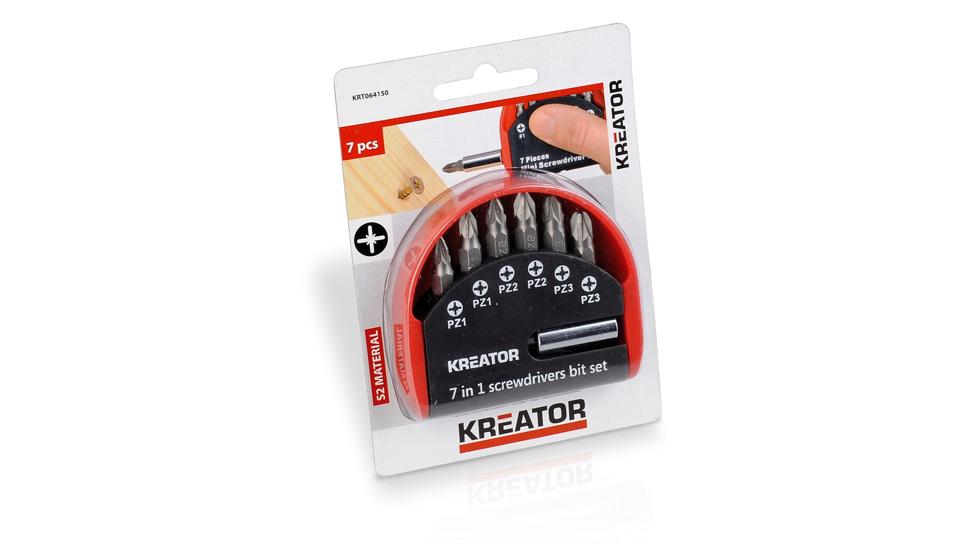 Kreator - KRT064150 - CR-V bit set - PZ - 7 pcs - Varo