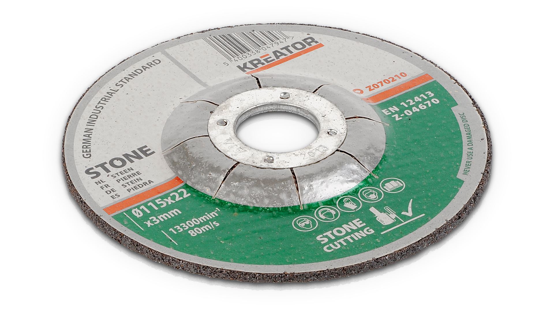 Kreator - KRT070210 - Disque de coupe pierre - Ø 115 3,2mm - 6 pcs - Varo