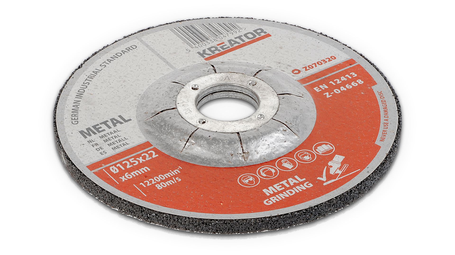 Kreator - KRT070320 - Cutting disc deburring metal - Ø 125 6mm - 3 pcs ...