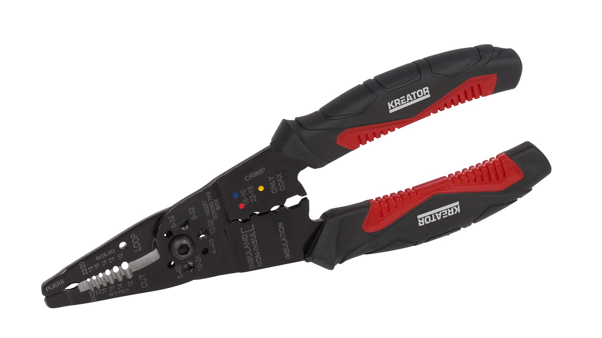 Kreator - KRT615111 - Wire stripper - 200m, 8" 2-in-1 crimping tool - Varo