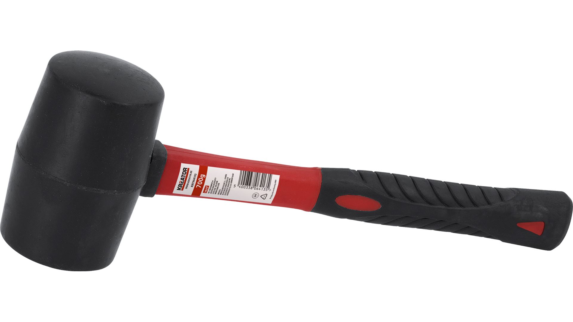 Kreator - KRT904103 - Rubber hammer - 900g - fiber - black - Varo