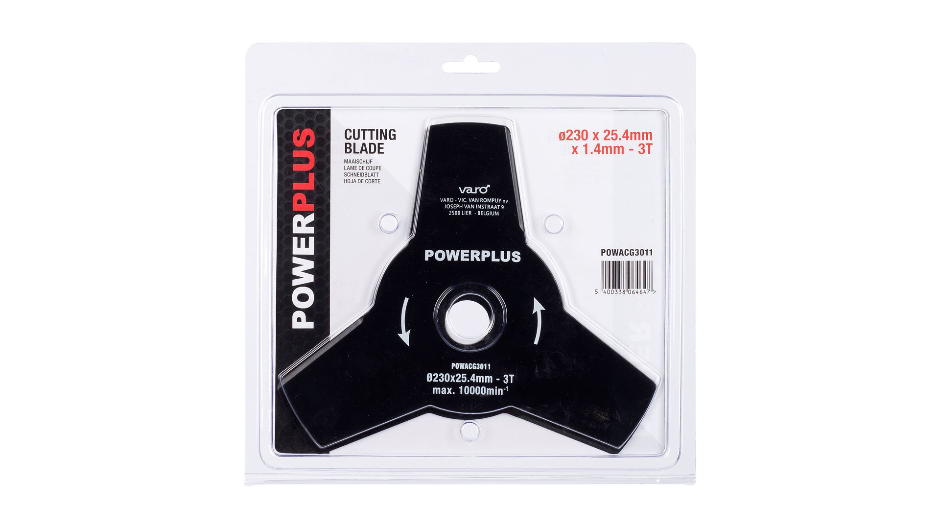 Powerplus - POWACG3011 - Cutting blade - Ø 230x25,4mmx1,4mm 3T brush ...