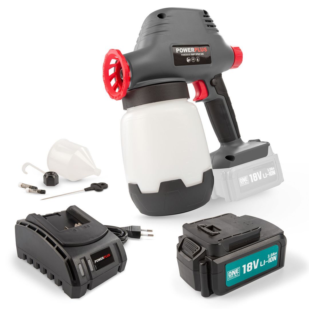 Powerplus - POWEBPSS3 - Paint spray gun - 18V 1000ml - incl. battery ...