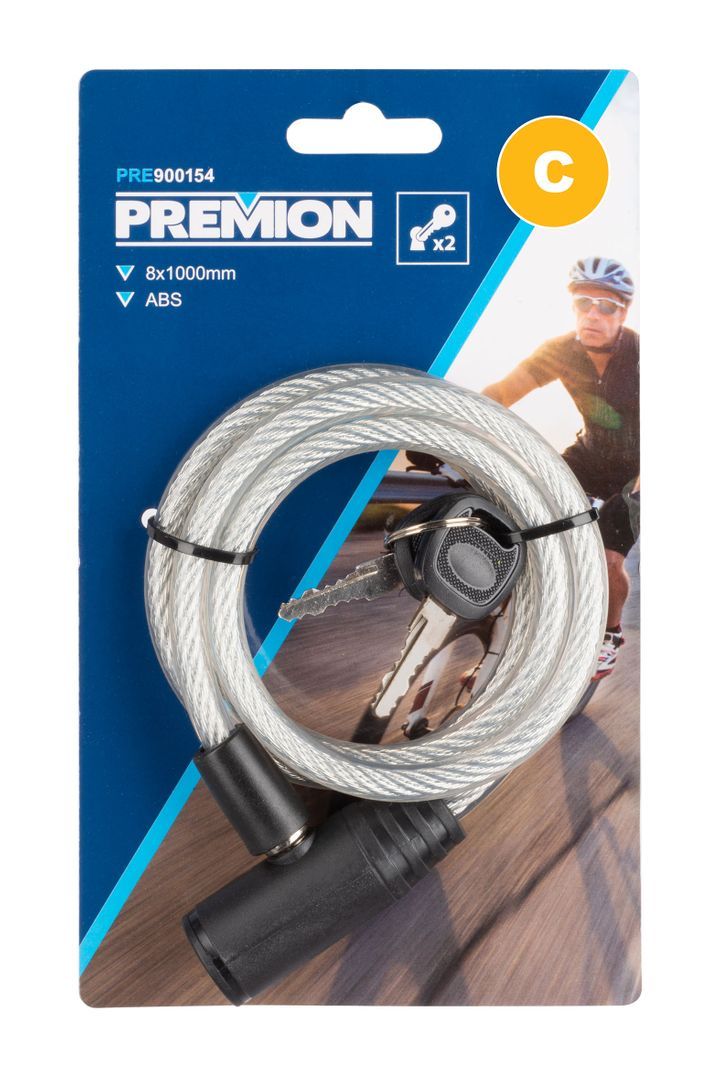 Premion - PRE900154 - Spiral cable lock - 1mx8mm - Varo